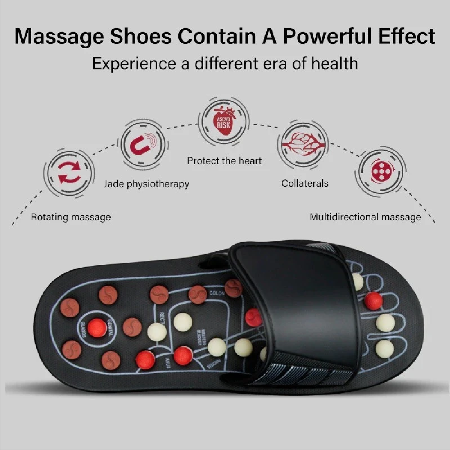 Selipar Urut Kaki Massage Slippers Acupressure Reflexology Sandals Foot ...