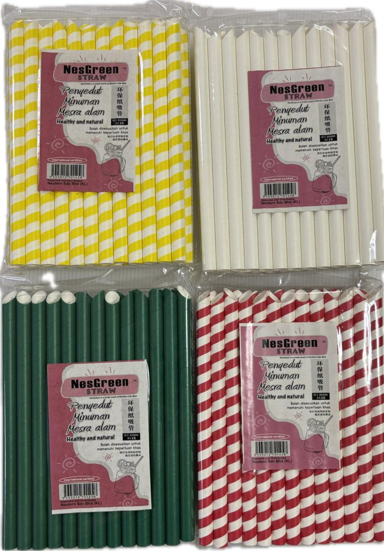 Paper Straws (Normal 6mm x 197mm 100Pcs / BOBA 12mm x 210mm 25Pcs ...