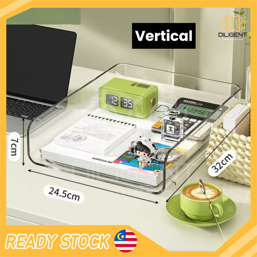 【D378】Rak Penyimpanan Dokumen Tasak Berdiri A4 Desktop Stackable A4 ...