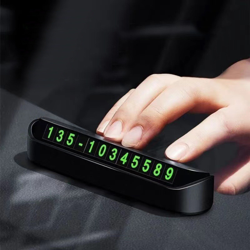 Car Temporary Parking Phone Number Plate Hideable Privacy Car Number ...