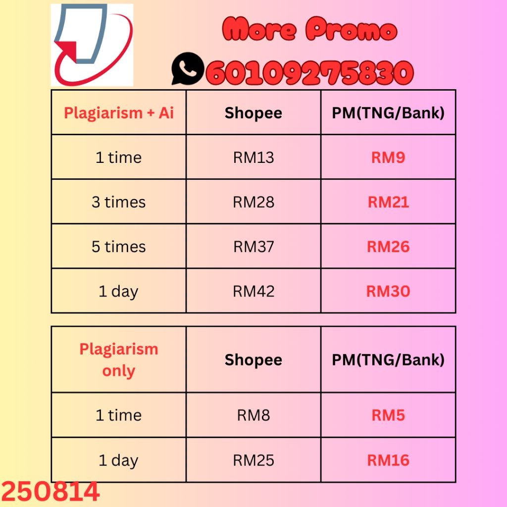 [Self-Check] (No Repository) Plagiarism Checker / Ai Checker | Shopee ...
