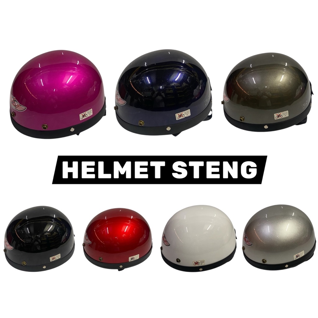 HELMET SEPARUH HELMET HALF CUT HELMET STENG HELMET TOPI KELEDAR ...