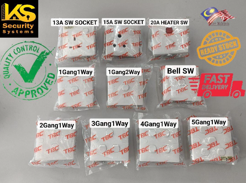 TBC SWITCH : SWITCH 1G1W/1G2W / 2G1W/ 3G1W/4G1W/5G1W/BELL/20A HEATER ...