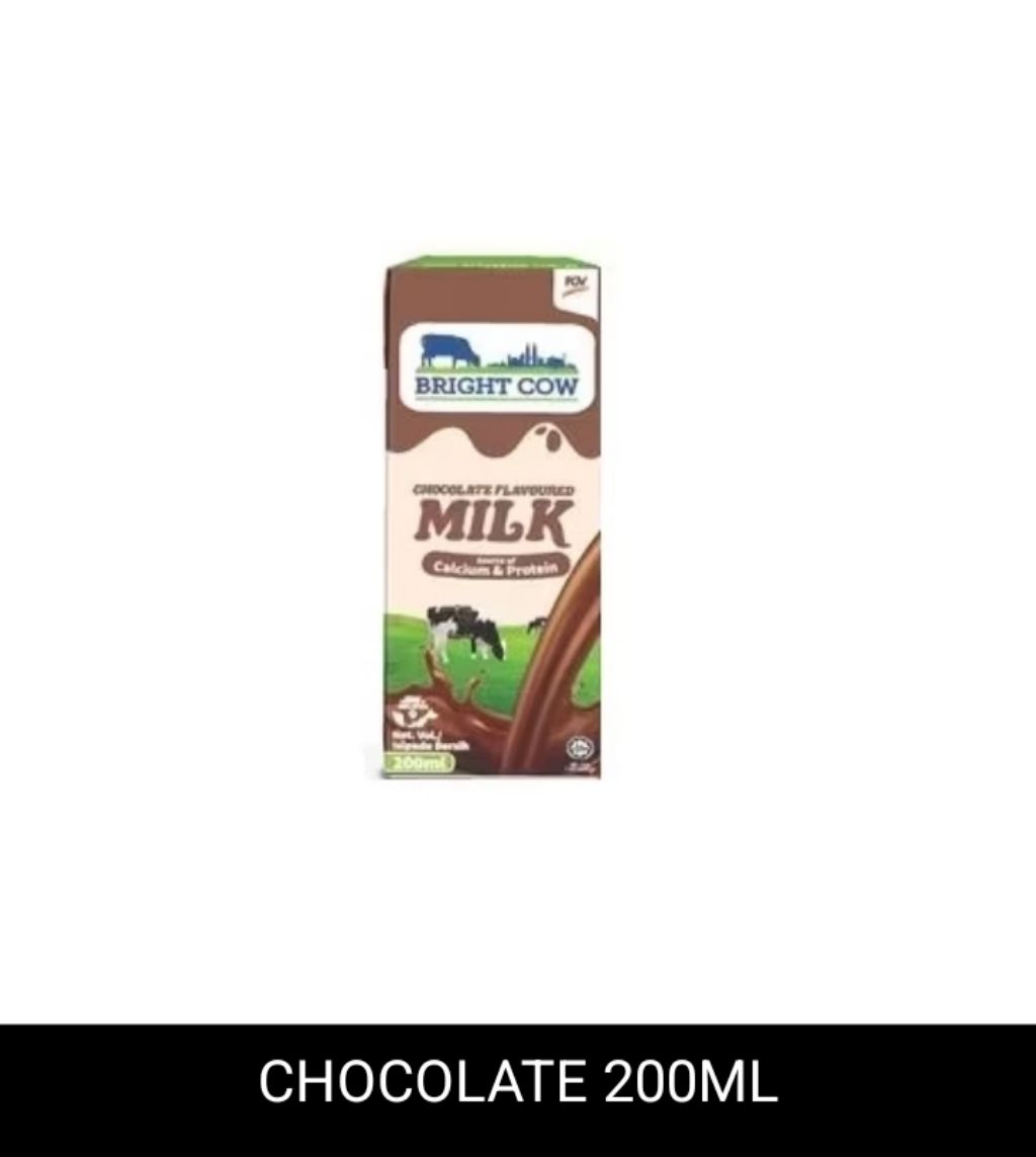 BRIGHT COW UHT FULL CREAM MILK & CHOCOLATE MILK & STRAWBERRY 200ML ...