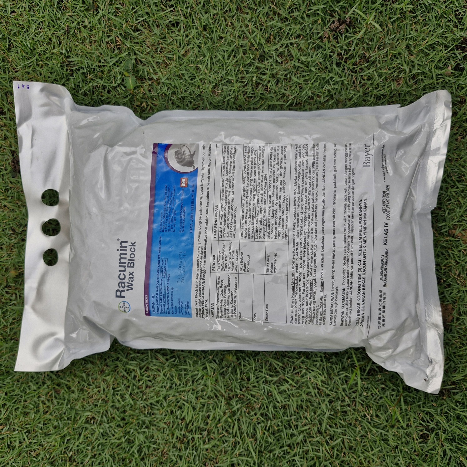 Bayer Racumin Wax Block 5kg Racun Tikus Norway, Tikus Hitam Sawah ...