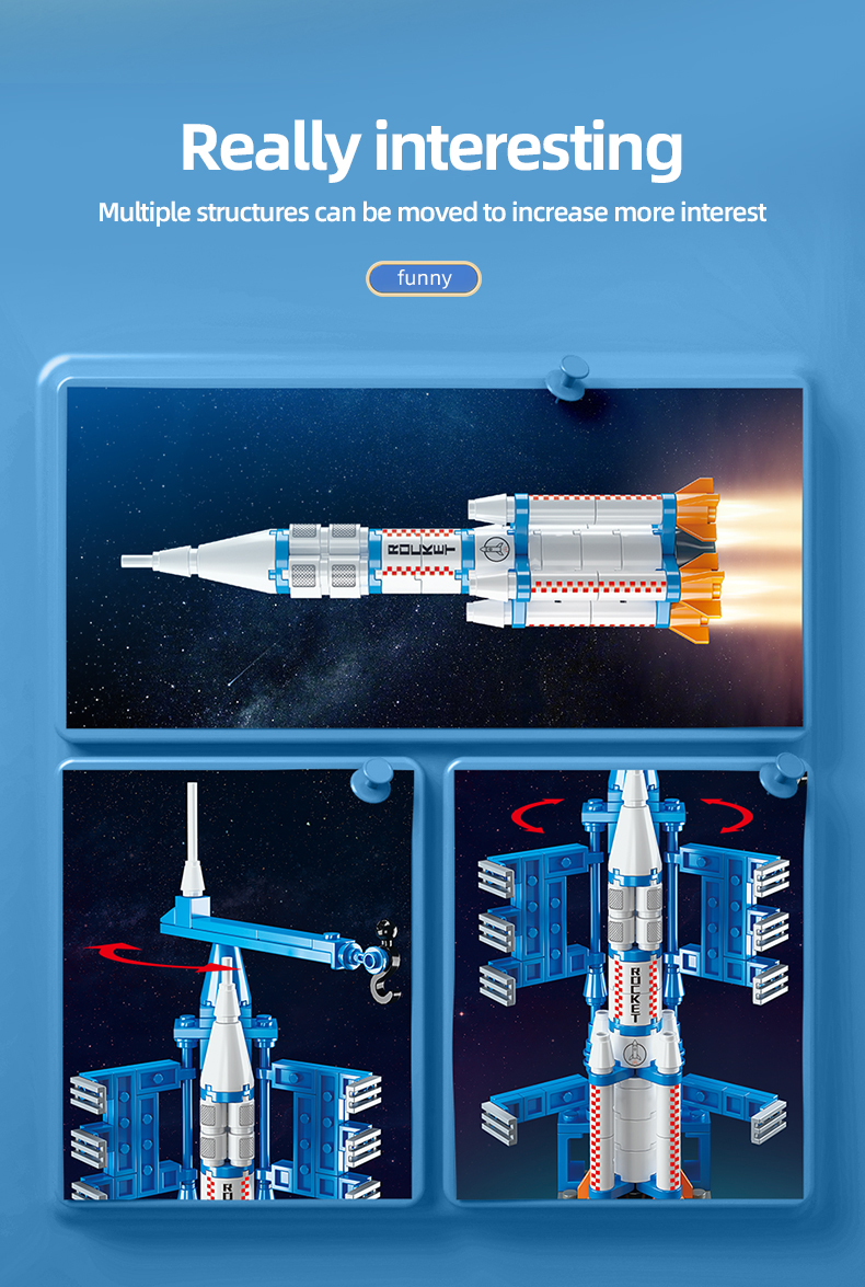 115-133Pcs Space Shuttle Rocket Building Blocks Assembled Puzzle ...