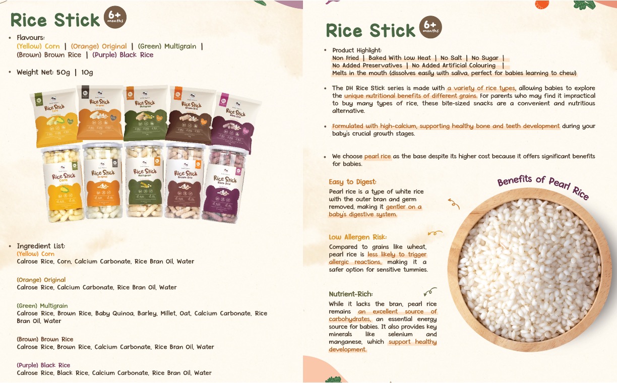 Double Happiness Rice Puff 9m+ / Rice Stick 6m+ / Cheese Cookies 12m ...