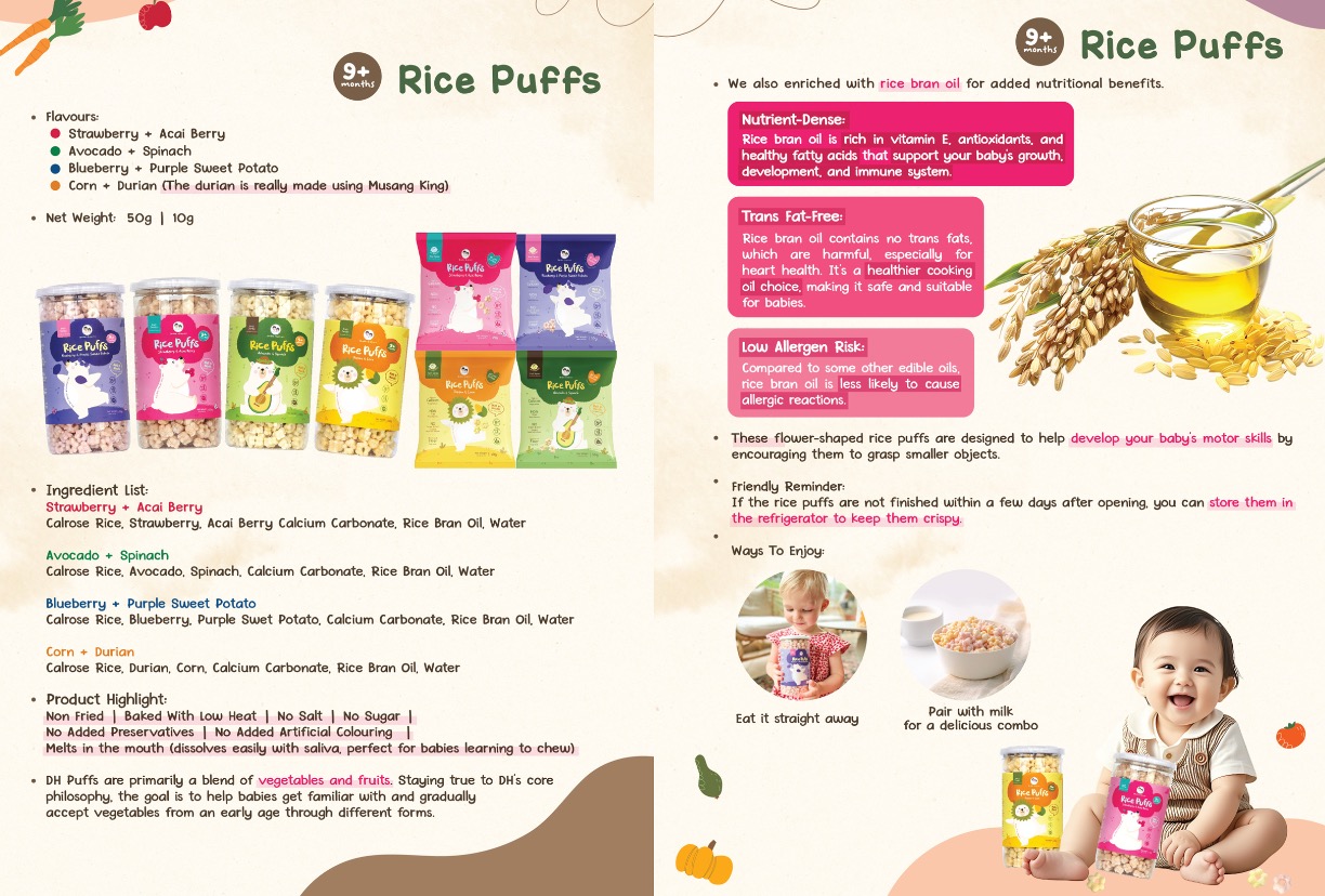 Double Happiness Rice Puff 9m+ / Rice Stick 6m+ / Cheese Cookies 12m ...