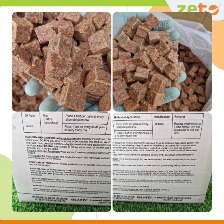 Ebor 401 10kg bromadiolone racun tikus rodenticide cube berbungkah rat ...