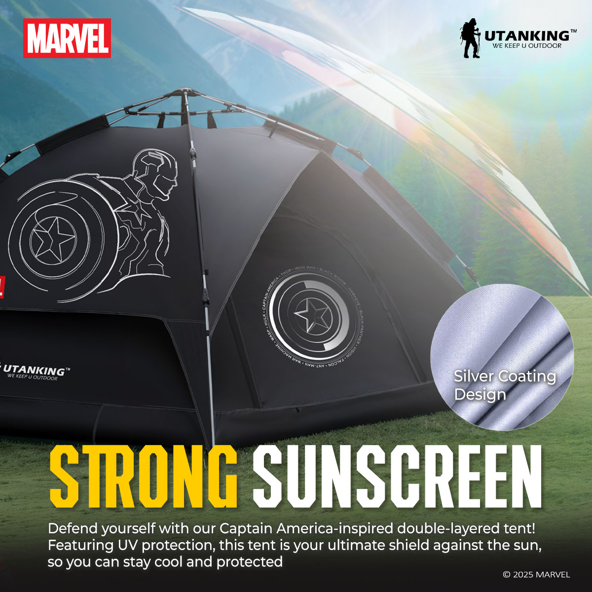UtanKing™ 2 Layer Automatic Tent MARVEL Avengers Edition Foldable ...