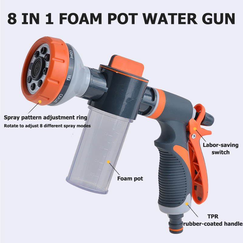 sprayer hose hos 8 In 1 High-Pressure Spray Gun sprayer garden hose ...