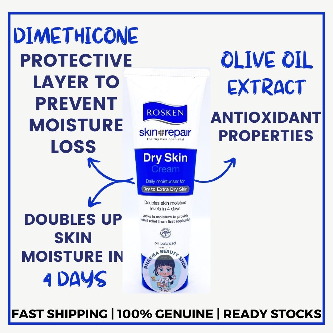 Rosken Skin Repair Range 75ml (Dry Skin Cream/ Sensitive/ Probiotic ...