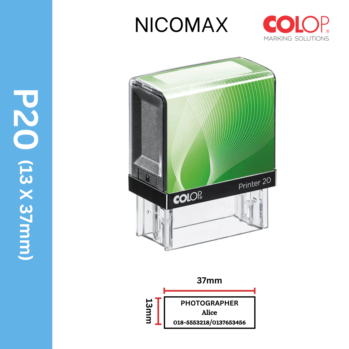 COLOP Rubber Self Ink Rubber Stamp Company Name Stamp Cop Nama Stamp Chop Nama Name Stamp Chop ...