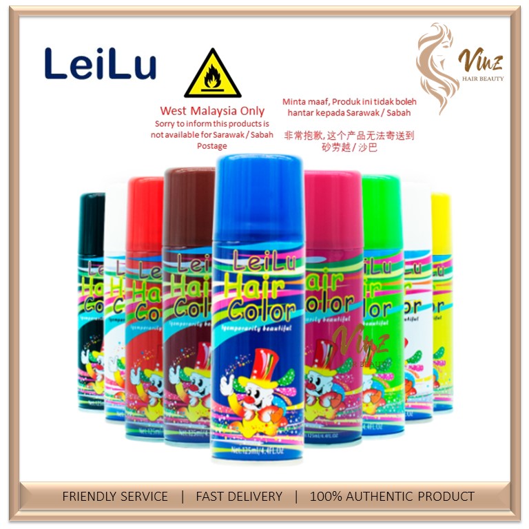 LeiLu Temporarily Hair Color Spray - 125ml | Shopee Malaysia