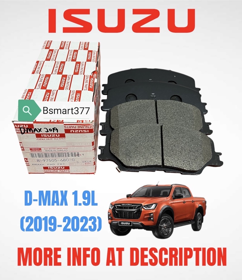 READY STOK Isuzu front brake pads dmax rg01 1.9L 3rd gen double cab(2021-2023) brake pad depan ...
