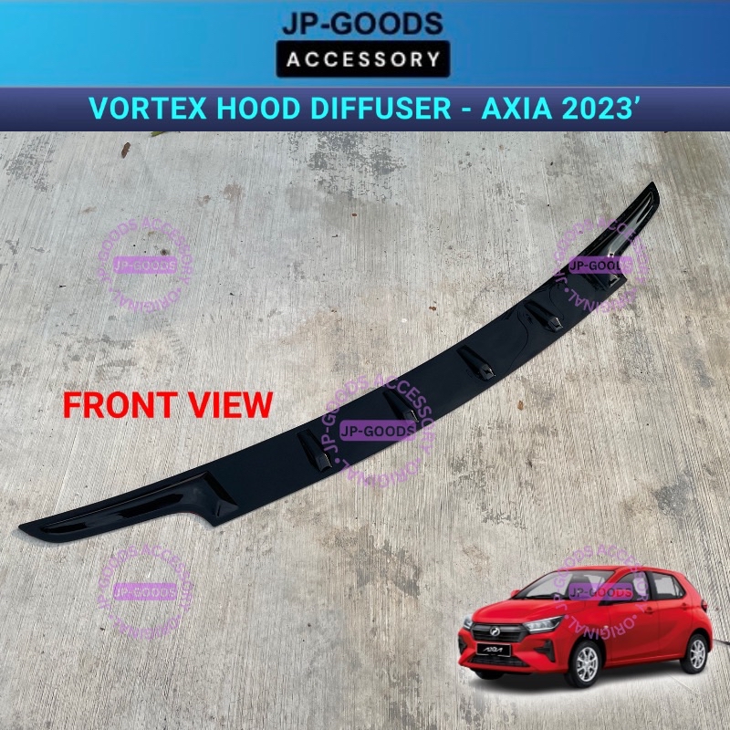 Perodua Axia D74A 2023 Vortex Front Hood Diffuser Bonnet Guard Garnish Accessories Bodykit Add ...