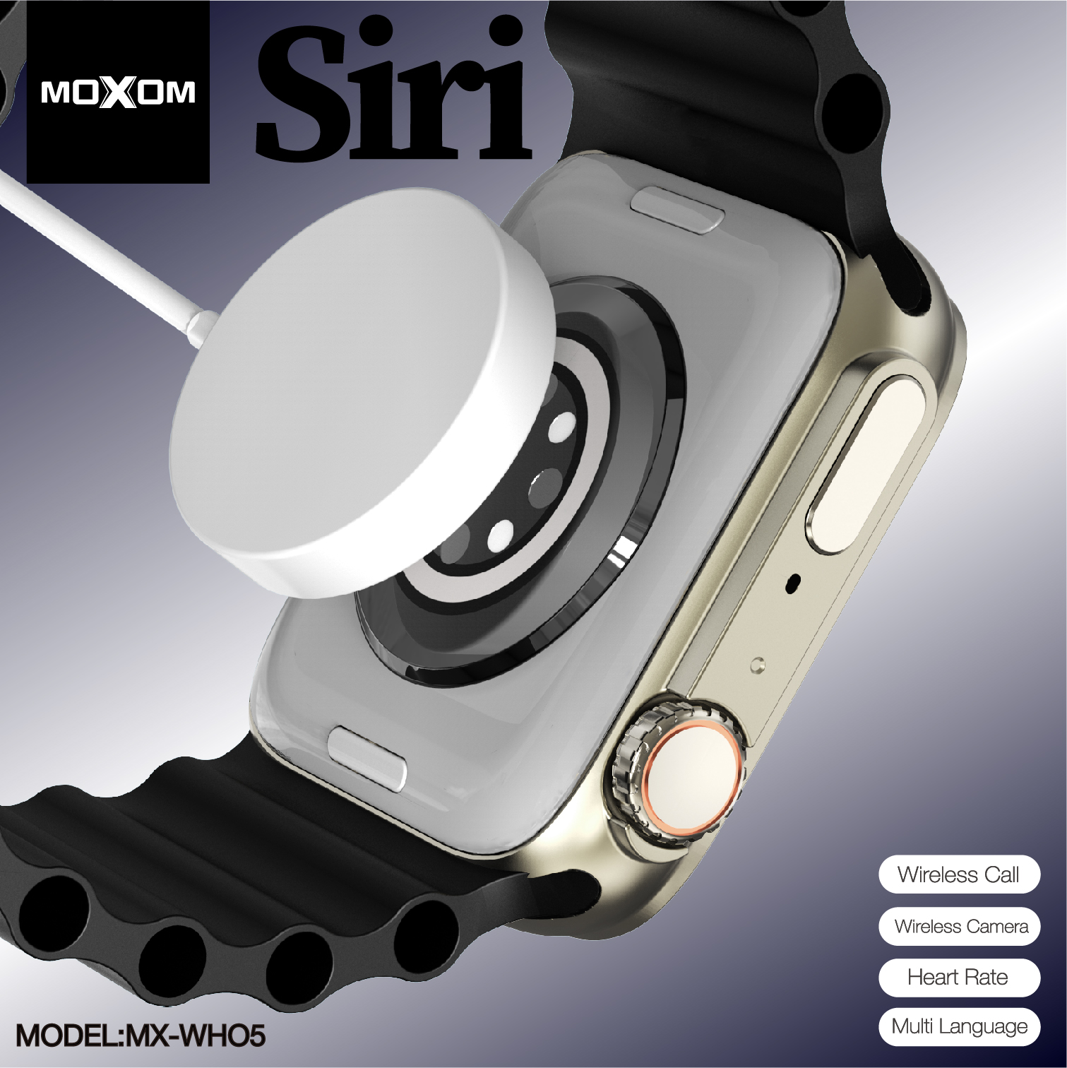 MOXOM MX-WH05 1.96INCH ULTRA SMART WATCH BLUETOOTH V5.1 WATERPROOF IP68 ...