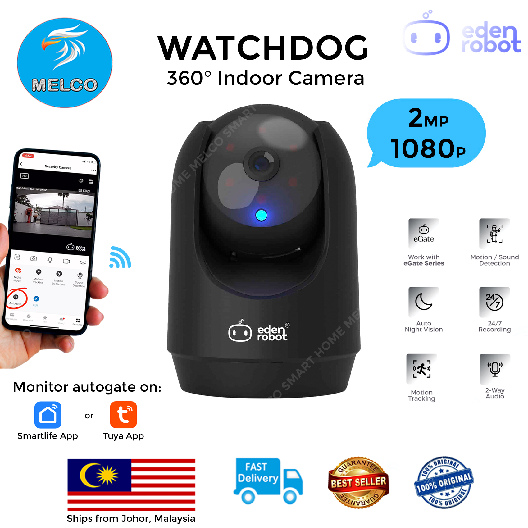 Eden Robot Gpro | eGate Smart Camera CCTV *Limited Edition Matte Black ...