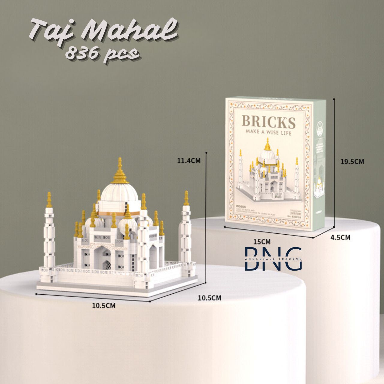 Nano Taj Mahal Building Blocks Cartoon Educational Toys Mainan Hadiah ...