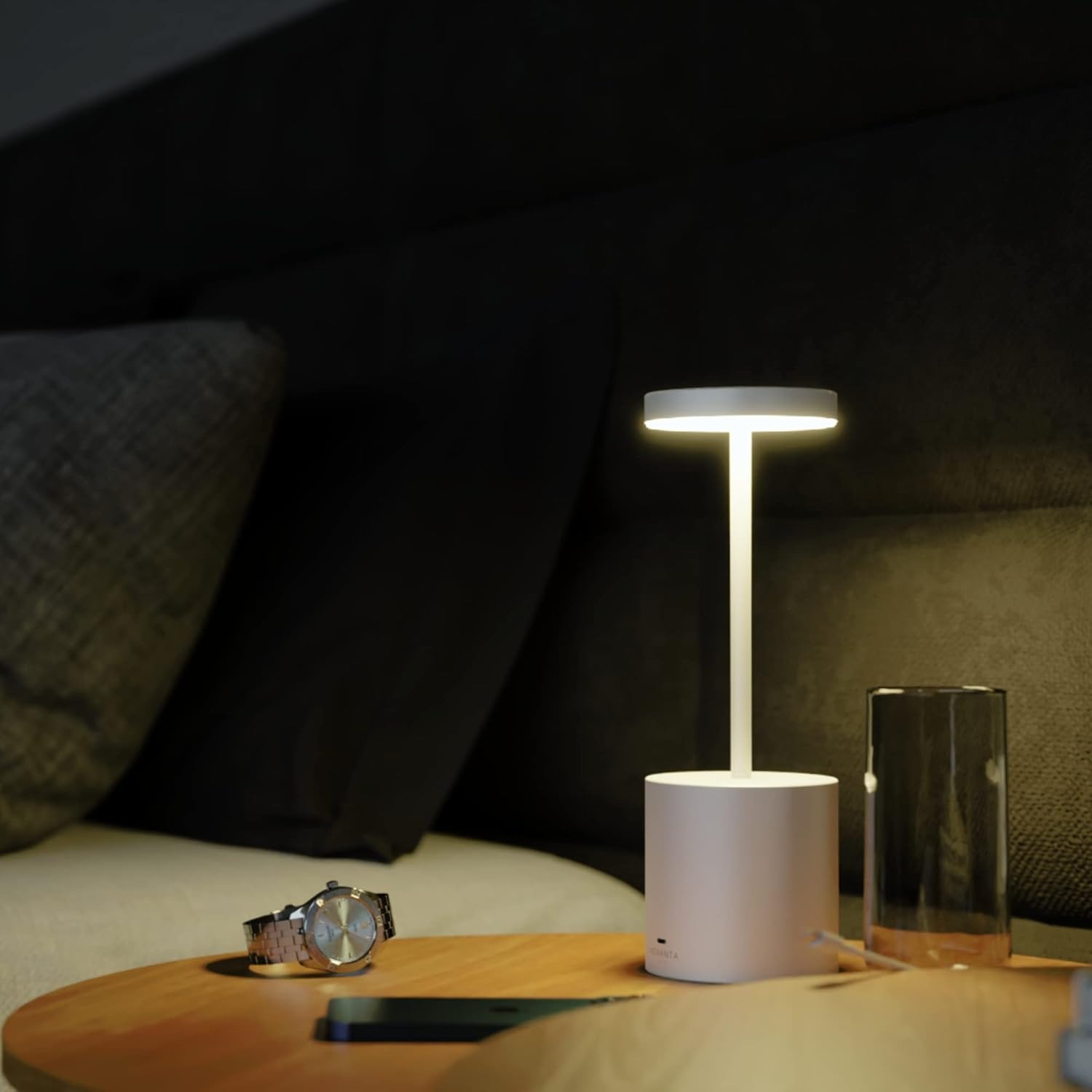 Kakideco LED Cordless Iron Table Lamps 3 Color Changeable & Dining ...