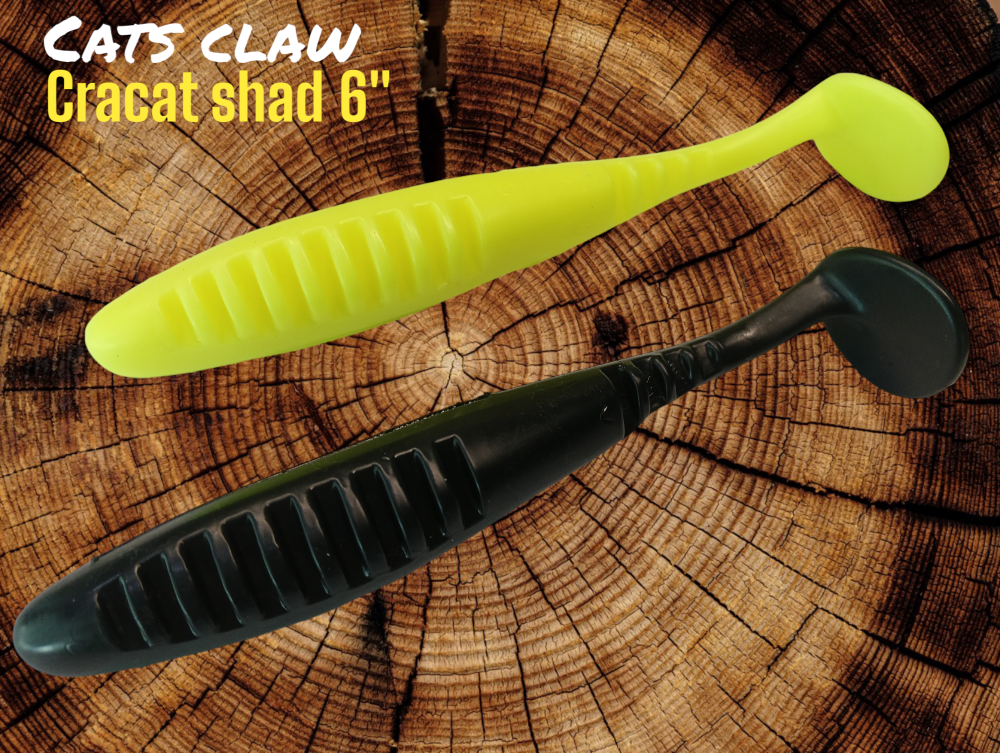 CATS CLAW CRACAT SHAD 6" , 28G casting toman big game liat mancing ...
