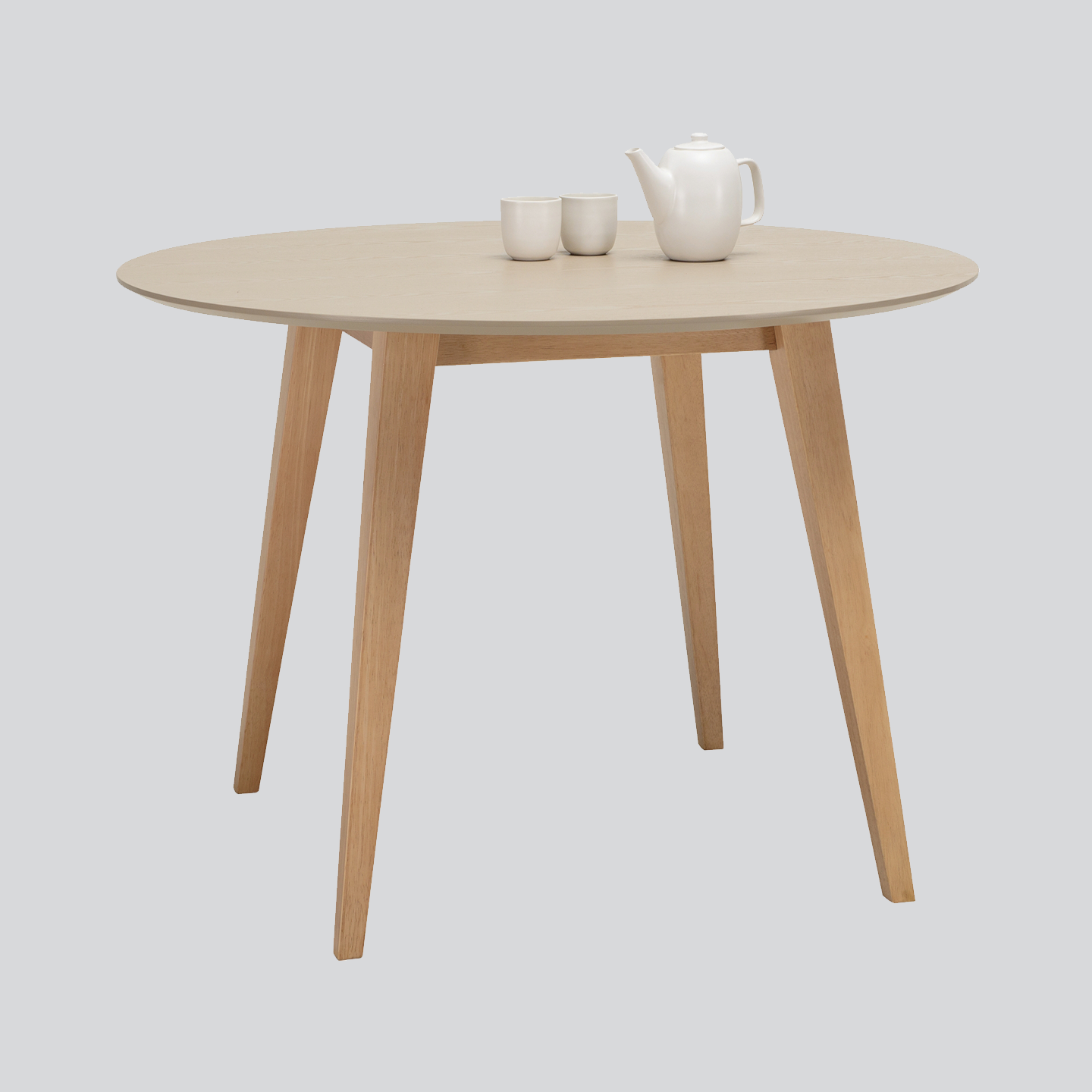 HOMATRIX Wooden Round Dining Table Set Scandinavian Coffee Table Meja ...