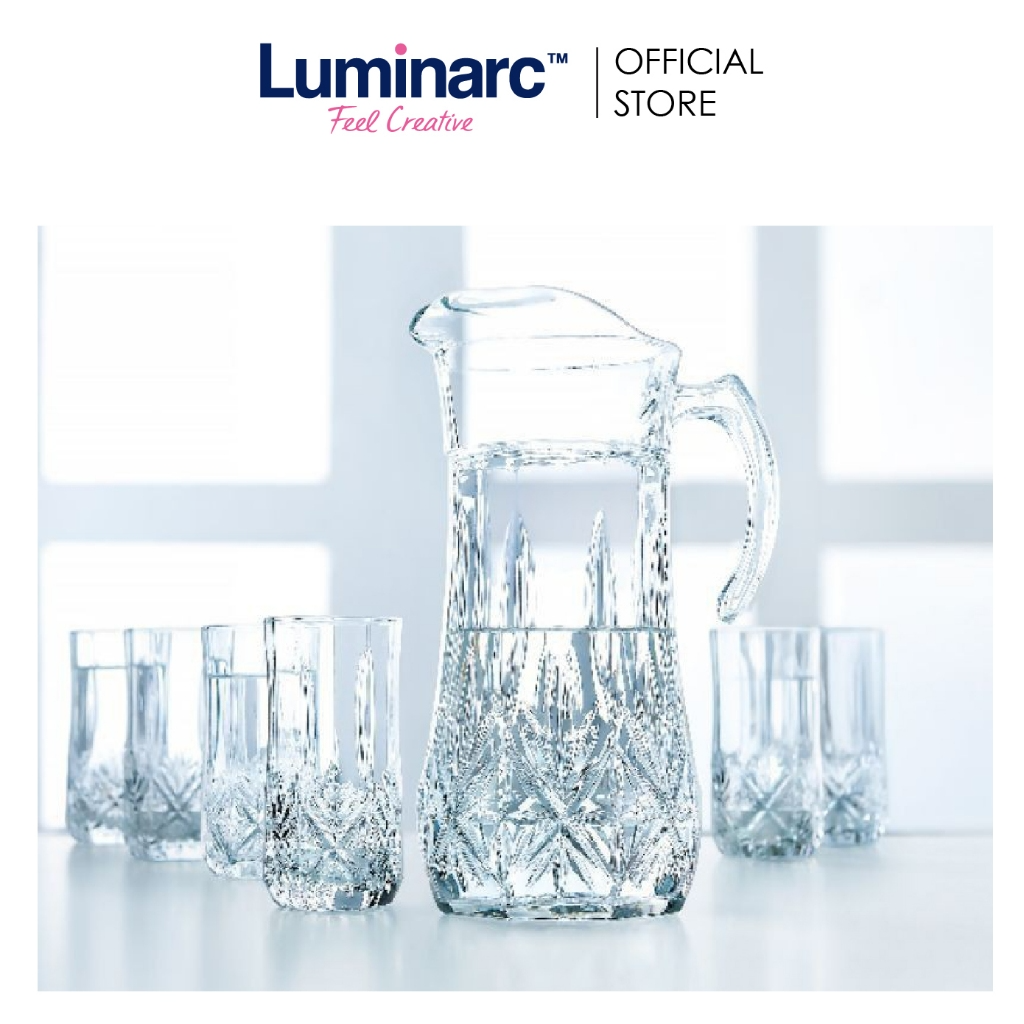Luminarc 7Pcs Brighton Water Jug + Tumblers (1800 + 310ML) [Model ...