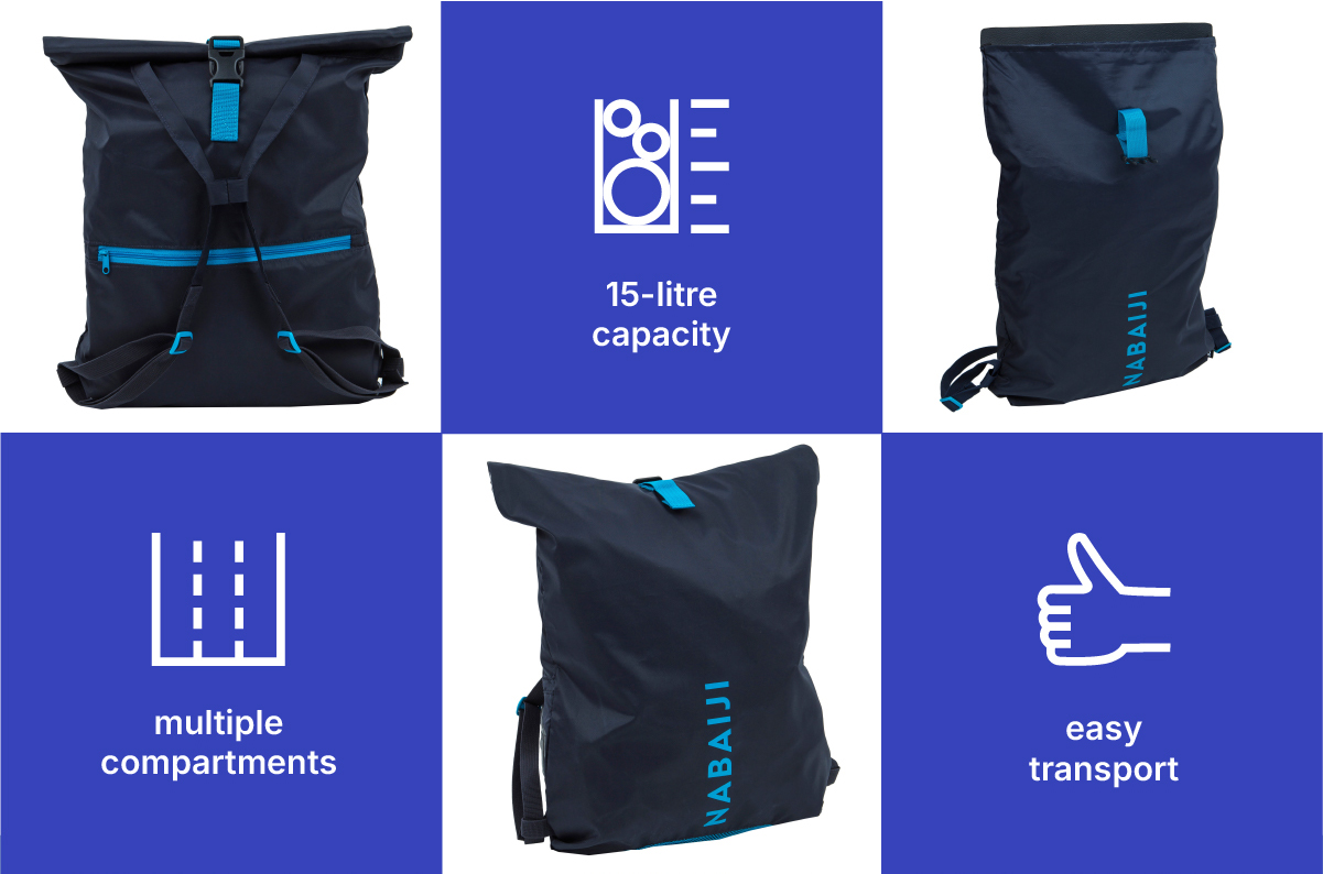 Decathlon Swimming Swimming Lighty Backpack (Waterproof, Adjustable ...