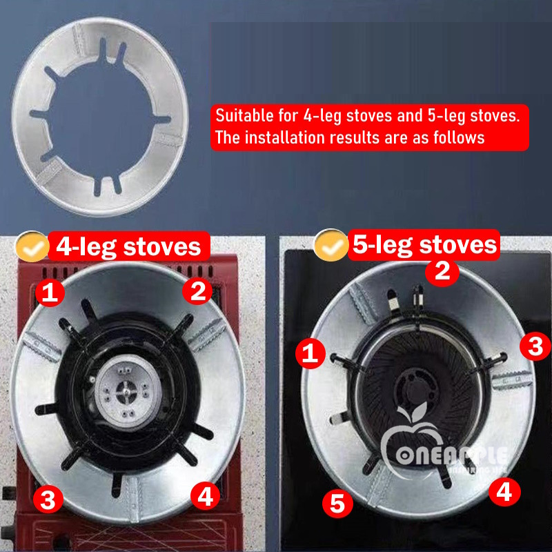 ONEAPPLE.MY Gas Stove 8 PORT With Windproof Anti-slip teeth Cover ...