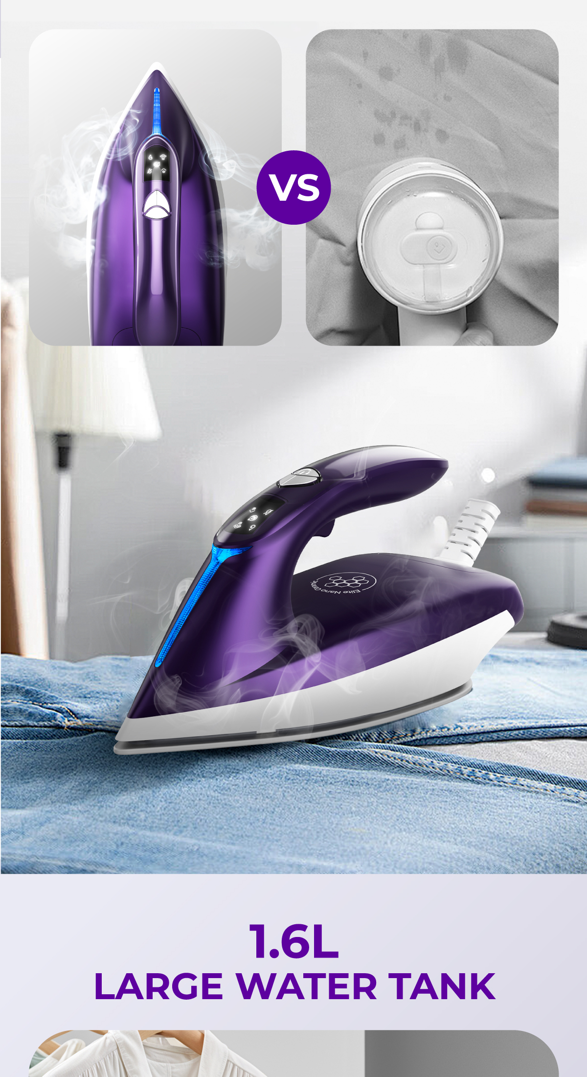 PerySmith V1 MAX II Anti-Burn Guaranteed Steam Generator Iron SteamPro ...