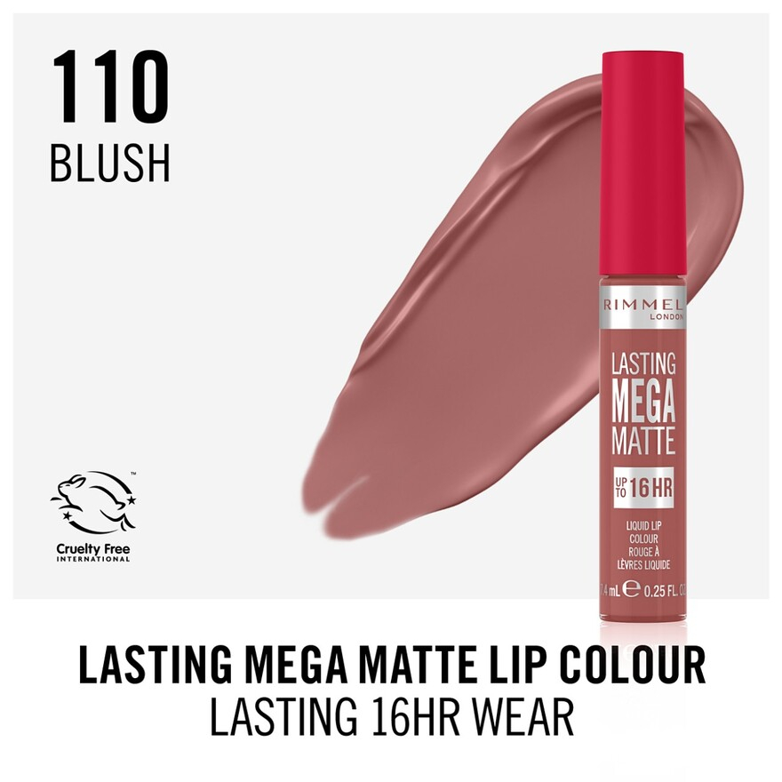 Rimmel Lasting Mega Matte Liquid Lipstick - Mega Matte Finish | Lip ...
