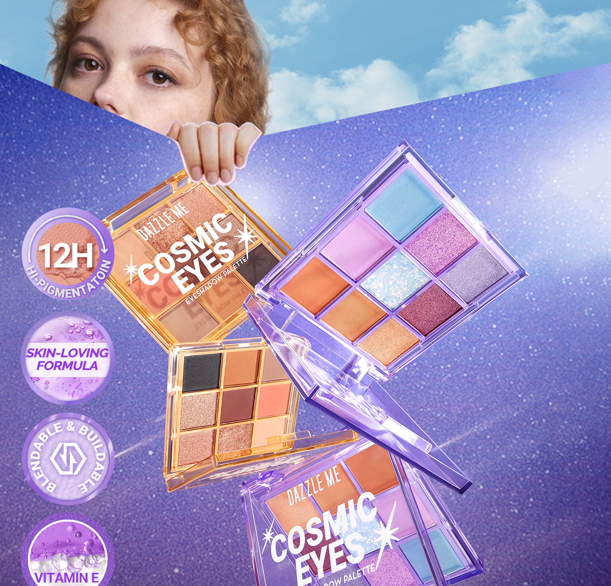[NEW ARRIVAL] DAZZLE ME Cosmic Eyes Eyeshadow Palette Multi-use Multi ...