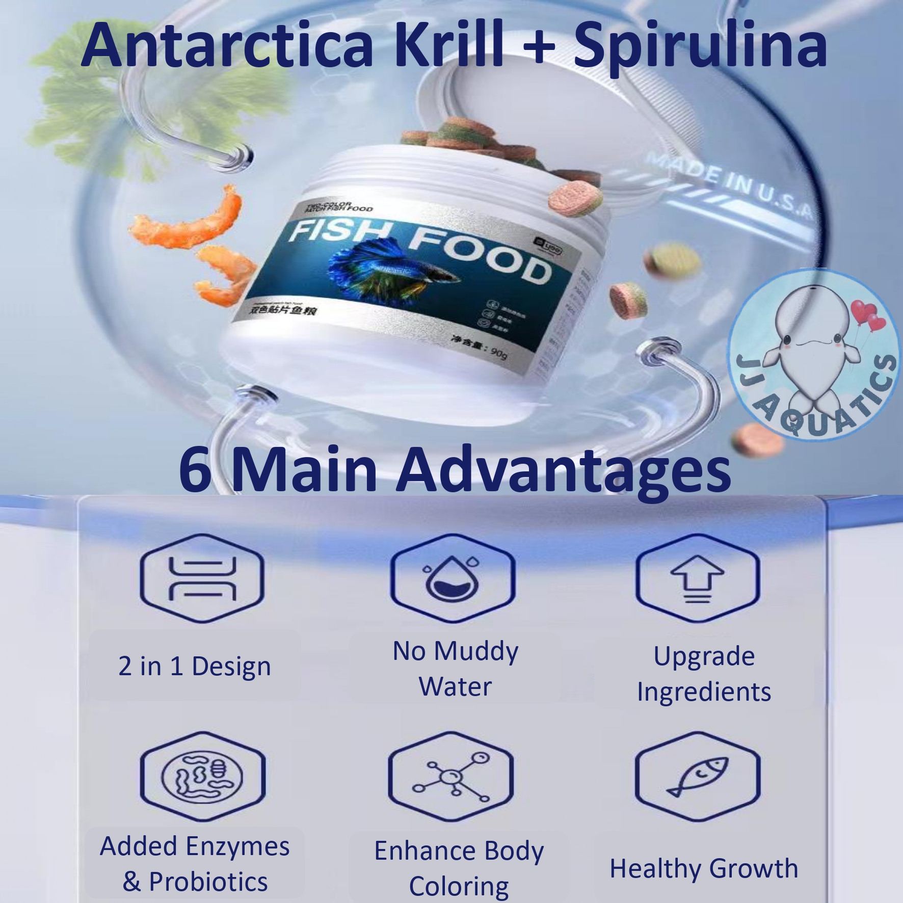 🔥Ready Stock 🔥 YEE 2 in 1 Fish Food Tablet Paster Antarctica Krill ...