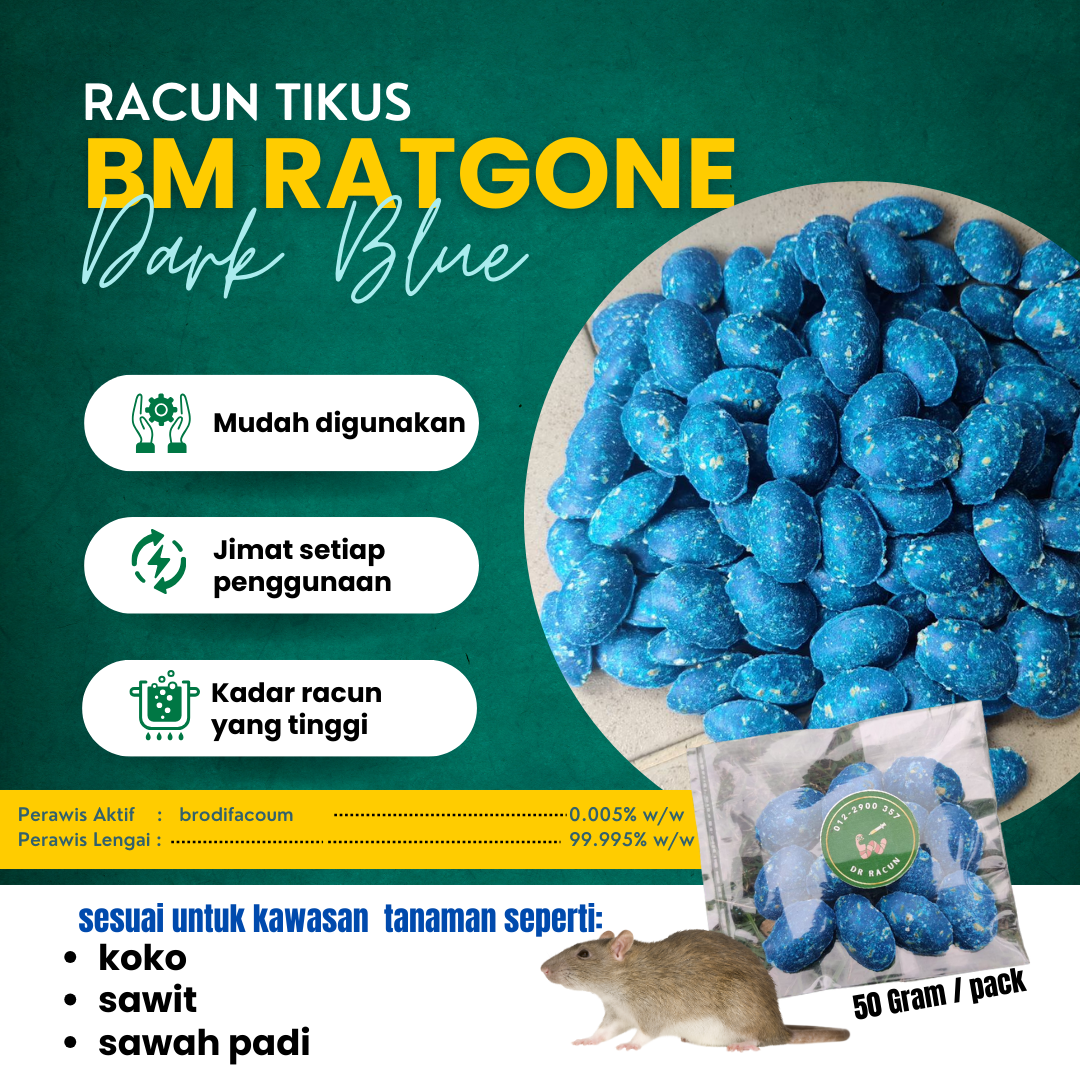 Racun tikus BM Ratgone 20kg berkesan pantas bunuh tikus merah monyet ...