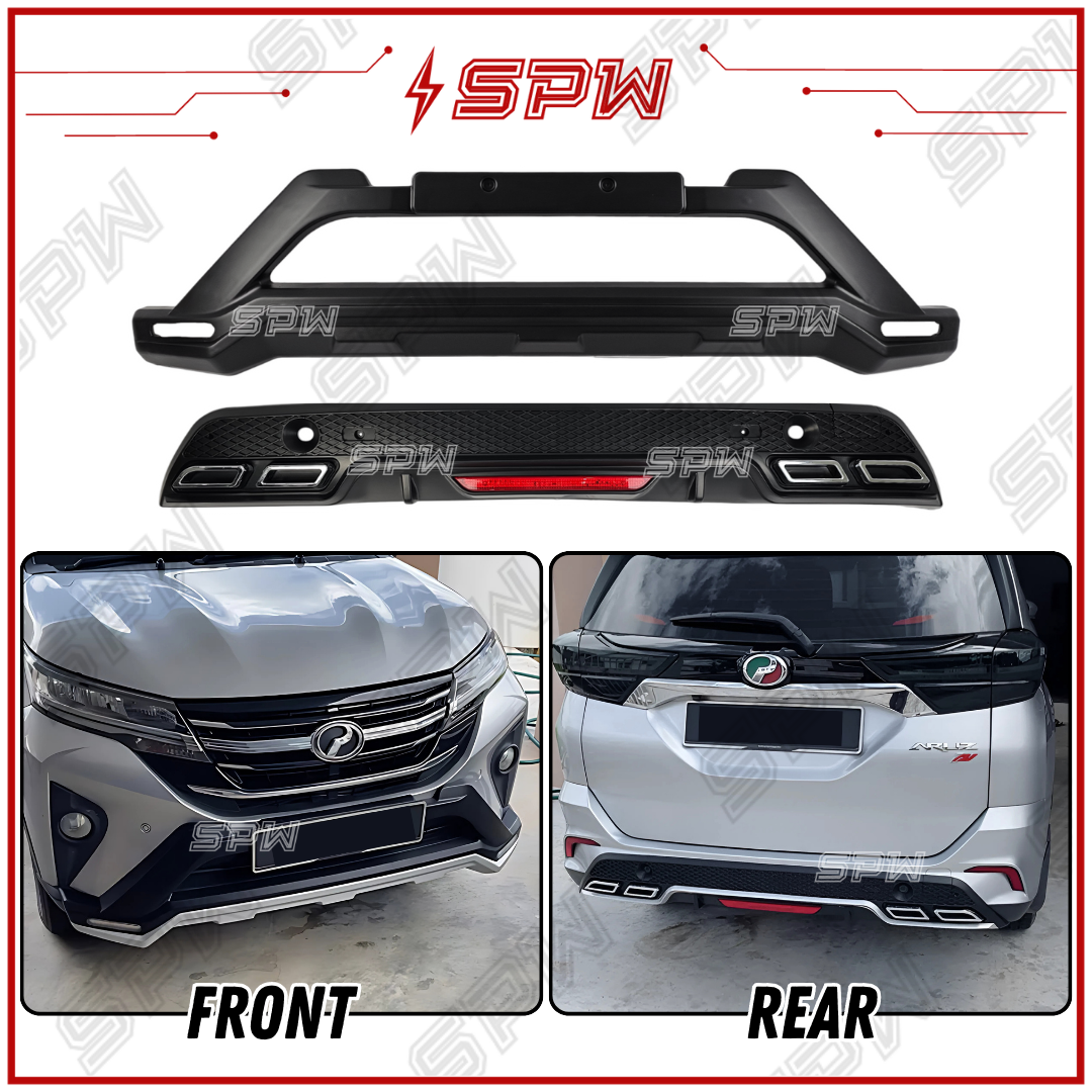 Perodua Aruz (2019-2025) V2 K5 PLUS BODYKIT Front Rear Bumper Diffuser ...