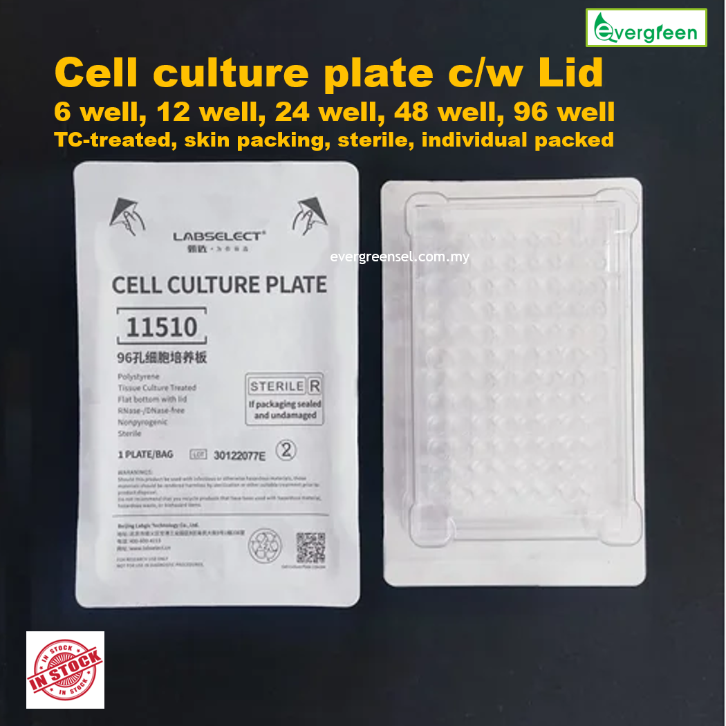 6/12/24/48/96 well Cell culture plate c/w Lid , TC-treated, skin ...