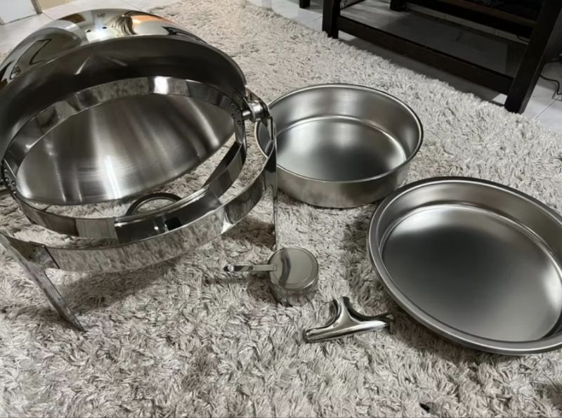 Chafing Dish Roll Top Stainless Steel Buffet Set Chafer 6.8L Catering ...