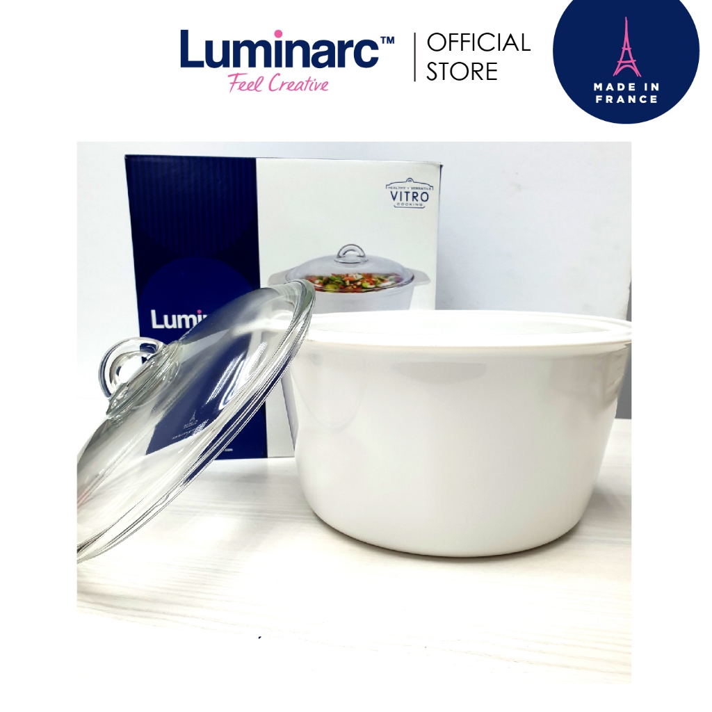 Luminarc Vitro Blooming White Casserole - (5 Liter) [Model: N1617 ...