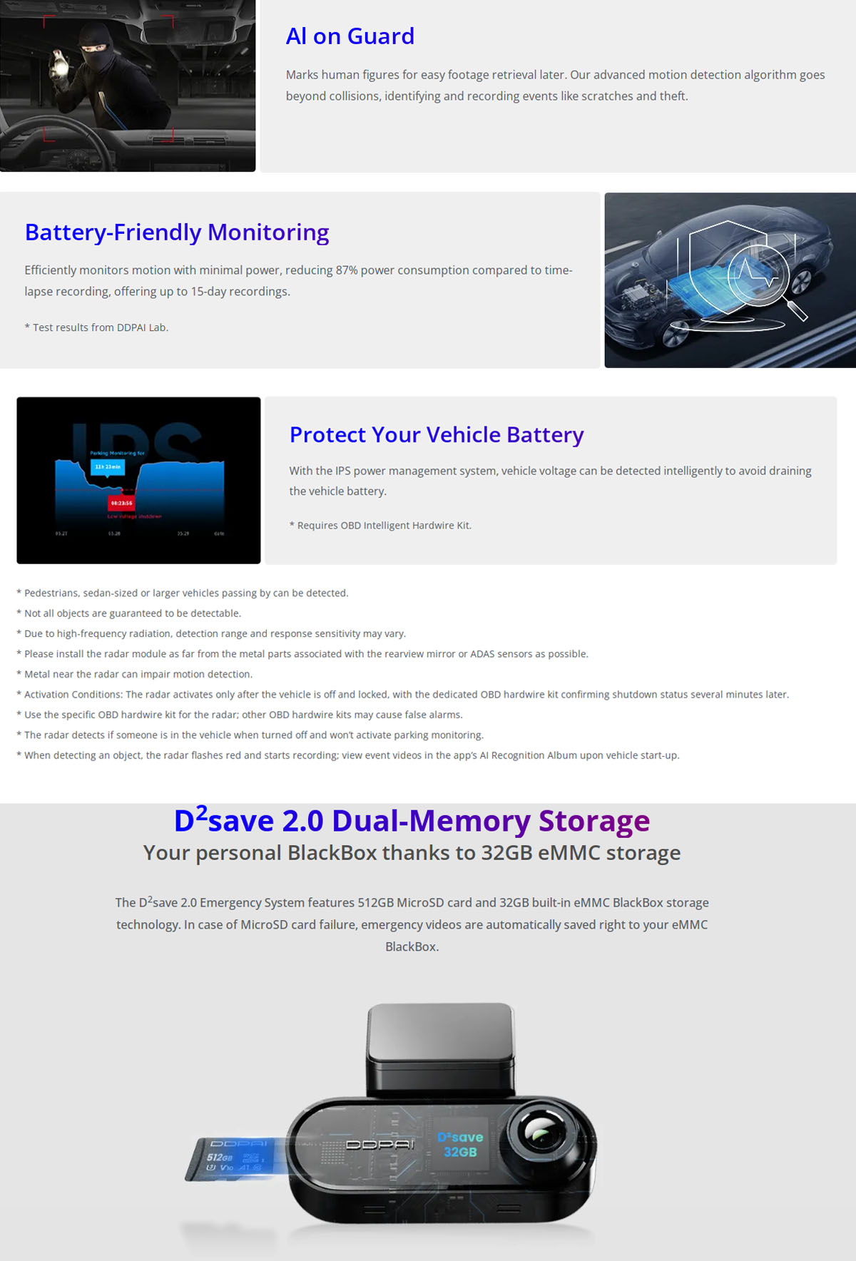 DDPAI N5 Dual Dash Cam | 4K UHD Resolution | AI Motion Detect | Support ...