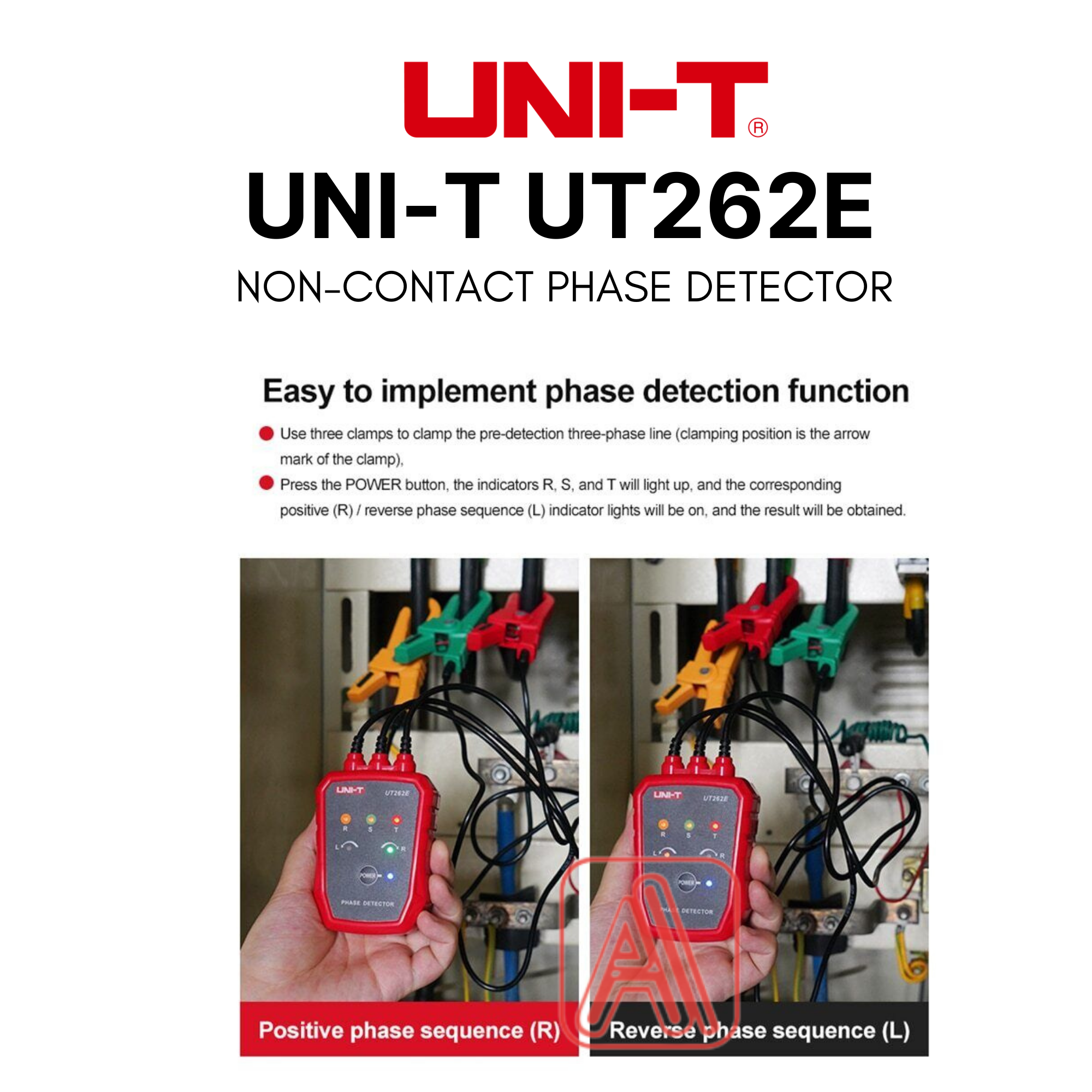 UT261A Phase Sequence and Motor Rotation Indicators / UT262E Non-Contact Phase Detector-Original ...