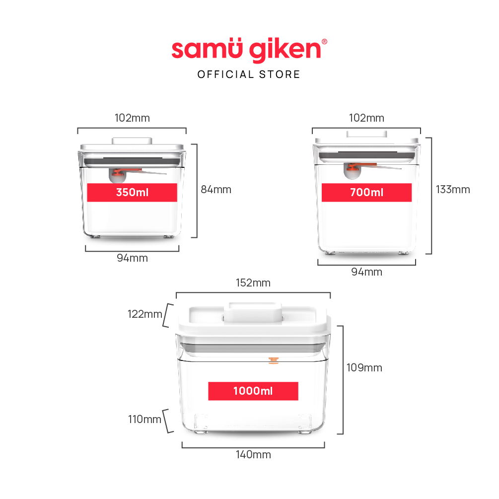 Samu Giken Bekas Simpanan Kedap Udara(Lutsinar / UV) | Air Tight Container(TRANSPARENT/UV ...
