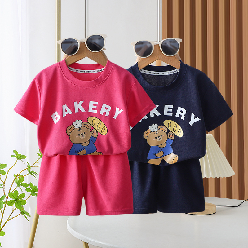 (6m-5yrs) Kids Short Sleeve Clothes Set Baju Budak Lelaki Baju Bayi ...