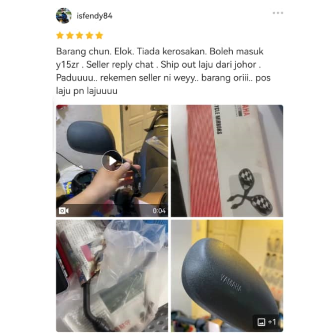 Yamaha Side Mirror RXZ LC135 125zr Y110 Ego Nouvo SRL110 FZ150i SRL115 ...