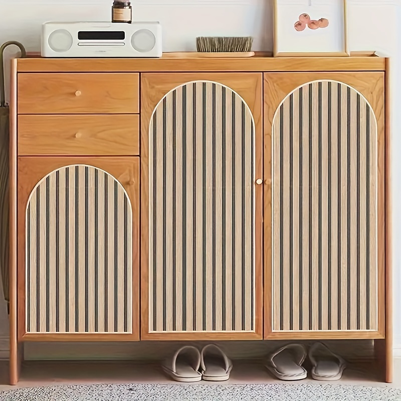 3D Effect Wall Flutted sticker Wood wall paper kertas dinding Wallpaper ...