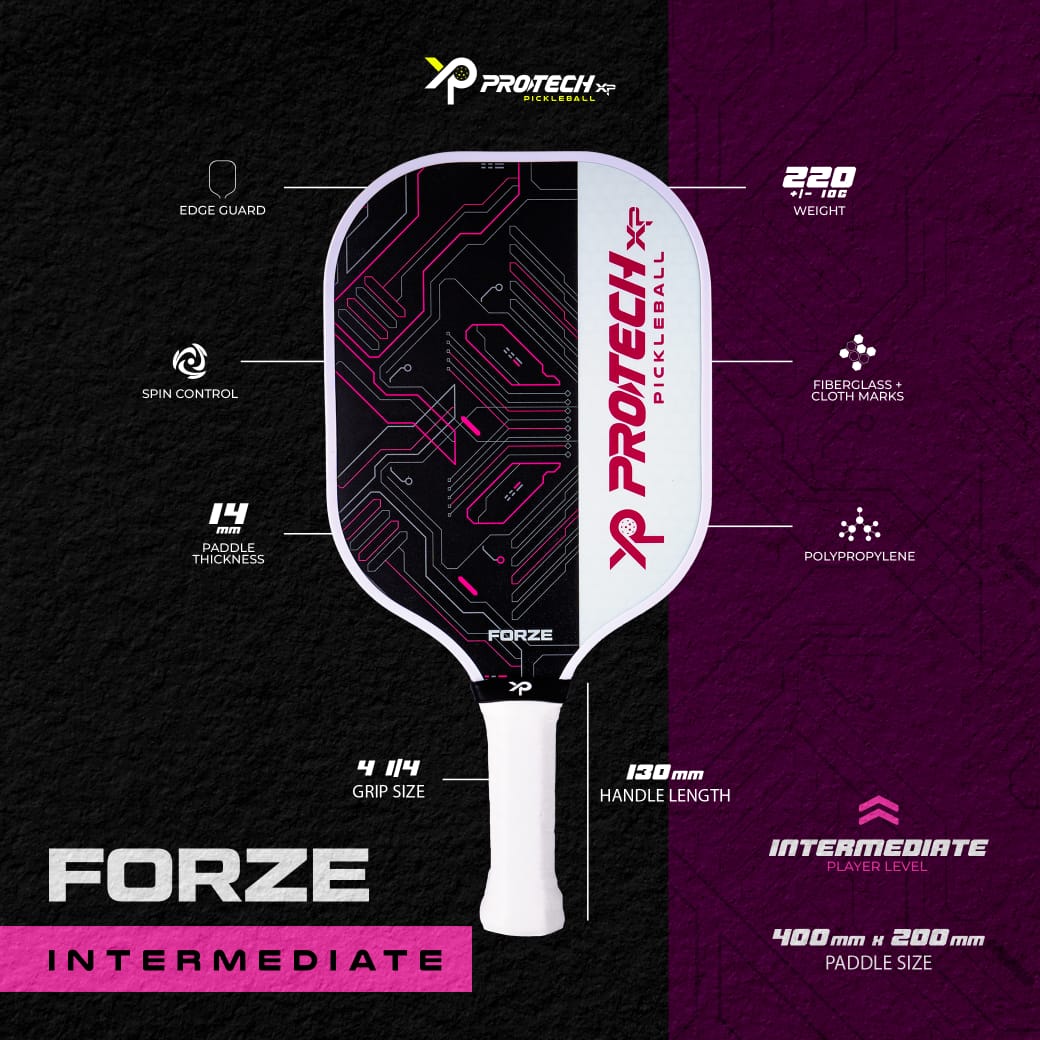 Protech XP Pickleball Paddle -"FORZE" Series (1 Paddle with Cover ...