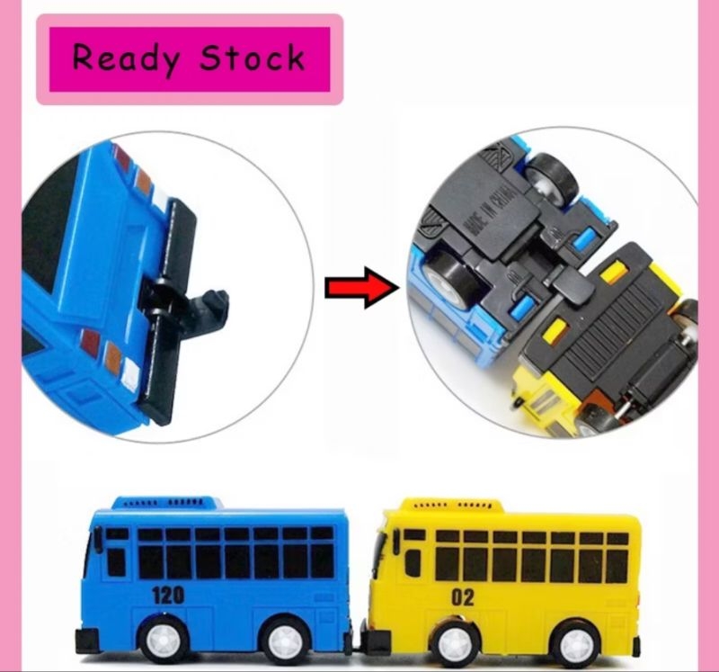Little Bus Toys Set (3 in 1)Big Vehicles Garage Pull Back Kids Boys ...