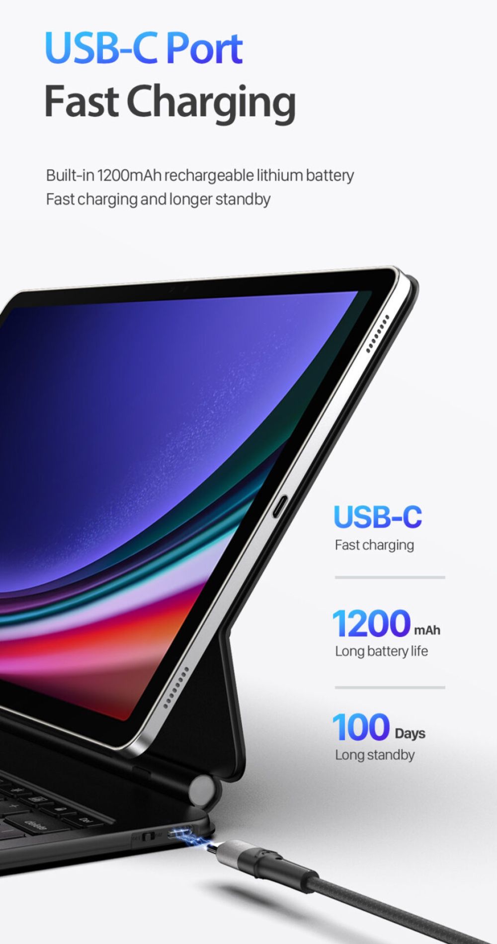 DUX MK Keyboard Magnetic Case for Samsung Galaxy Tab S10 S9 S8 S7 FE ...