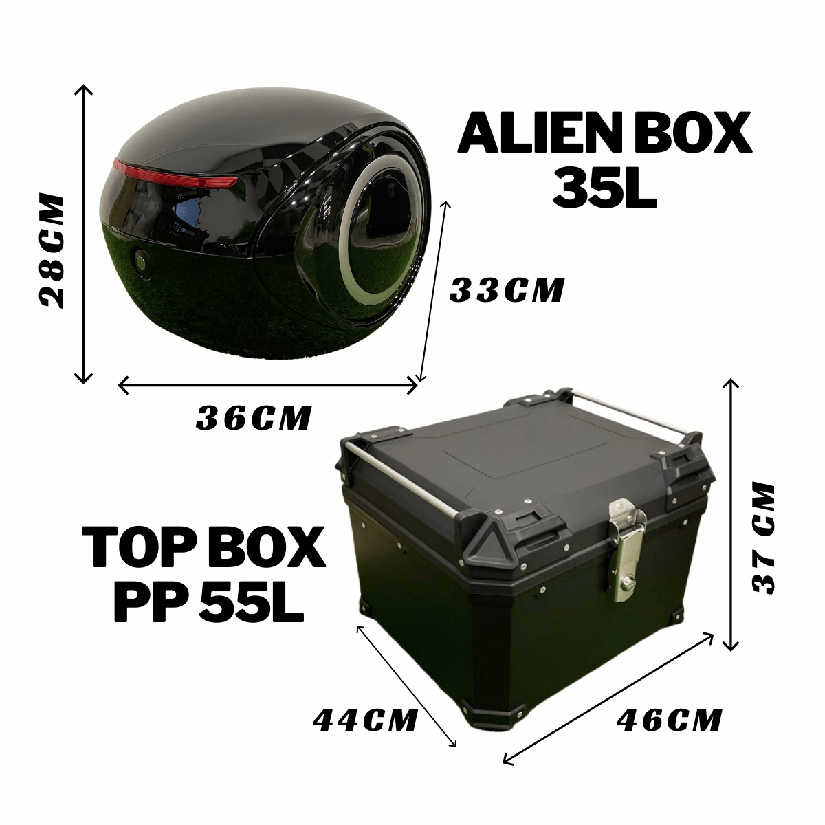 Honda NSS250 Rear Rack 45 47 Liter Dual Lock Top Box Rack Motorsikal ...