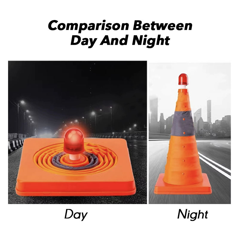 45/60CM Foldable Reflective Cones Parking Durable Folding Cone Traffic ...