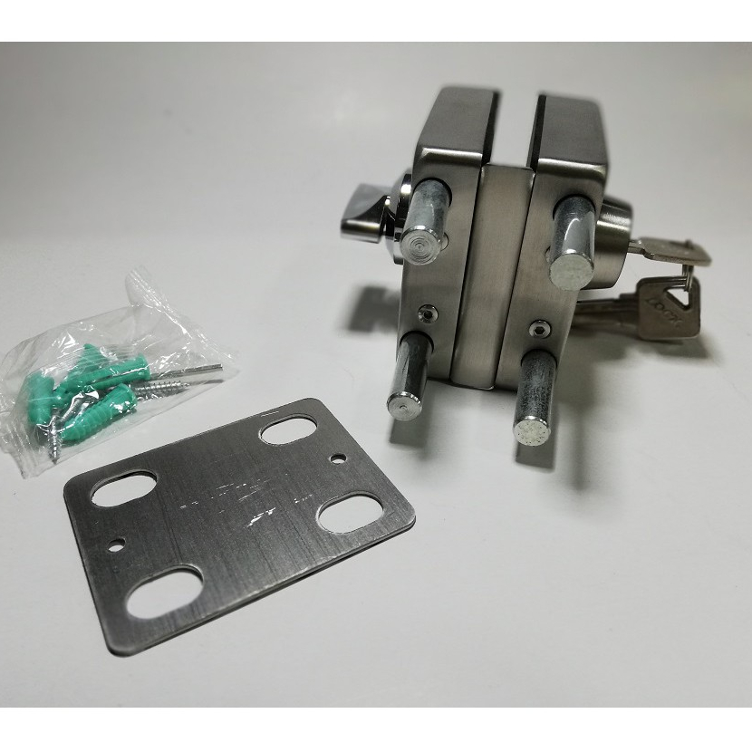 Glass door lock Square stainless steel lock for glass tempered door ...